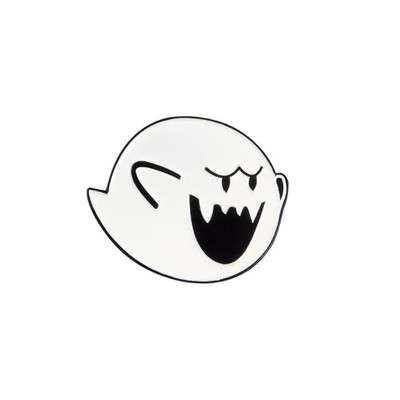 Super Mario Bros Video Game Boo Head Ghost Enemy Metal Enamel Pin NEW ...