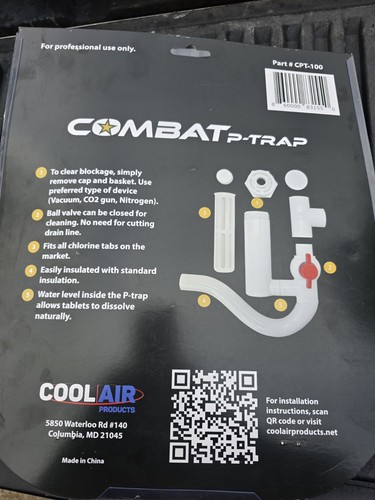 Cool Air Products CPT-100 Combat P-Trap Constant Drain Flow FREE ...