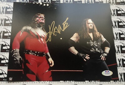 WWE KANE HAND SIGNED AUTOGRAPHED 8X10 PHOTO WITH TAKER AND PSA DNA COA ...