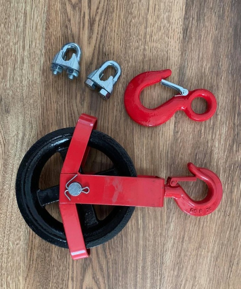 Gin wheel scaffolding hoist scaffolding pulley with 25m rope +movable ...