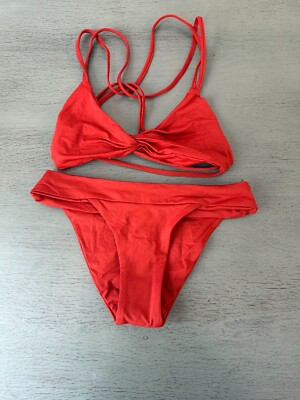 NEW rust red L SPACE two piece swimsuit bikini size XS | eBay