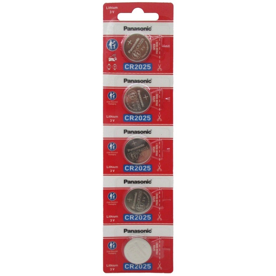 **FRESHLY NEW** 25x Panasonic CR2025 Lithium Battery 3V Coin Cell | eBay