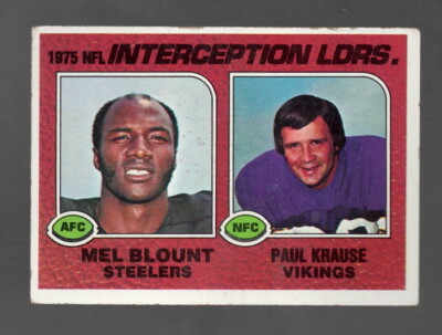 1976 Topps #205 Interception Leaders - Mel Blount / Paul Krause Very ...