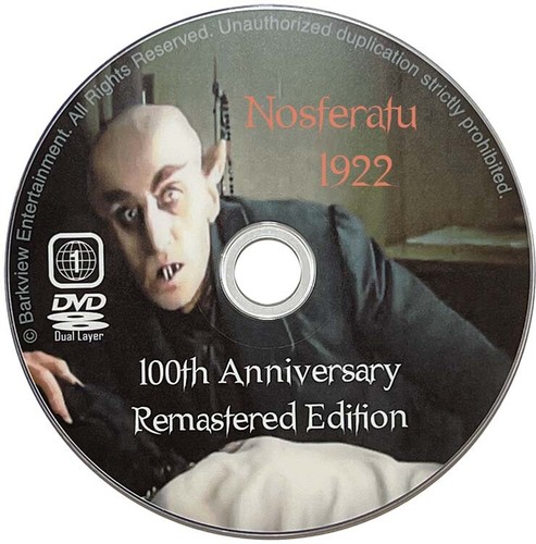 NOSFERATU 1922 DIGITALLY REMASTERED 100th ANNIVERSARY DVD NEW F. W ...