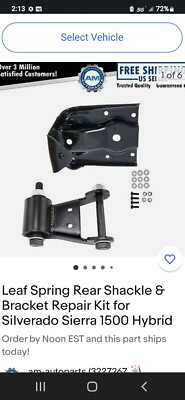Leaf Spring Rear Shackle & Bracket Repair Kit for Silverado Sierra 1500 ...