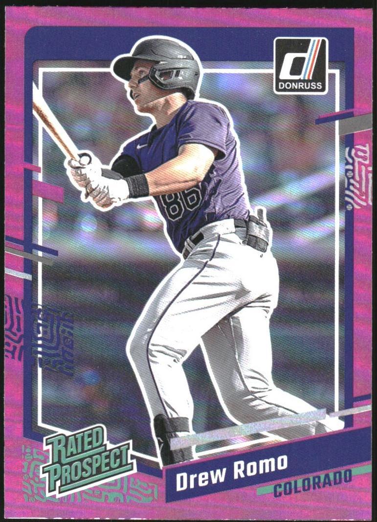 2023 Panini Donruss - Rated Prospect Drew Romo #87 Holo Pink (RC) for ...