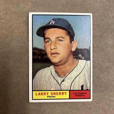 1961 Topps Baseball Larry Sherry Los Angeles Dodgers Card #412 | eBay