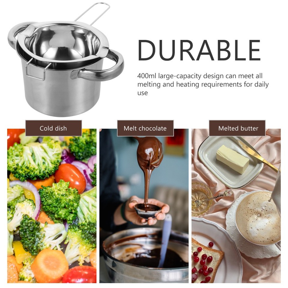 Stainless Steel Double Boiler Candy Chocolate Melting Pot Butter Bowl ...