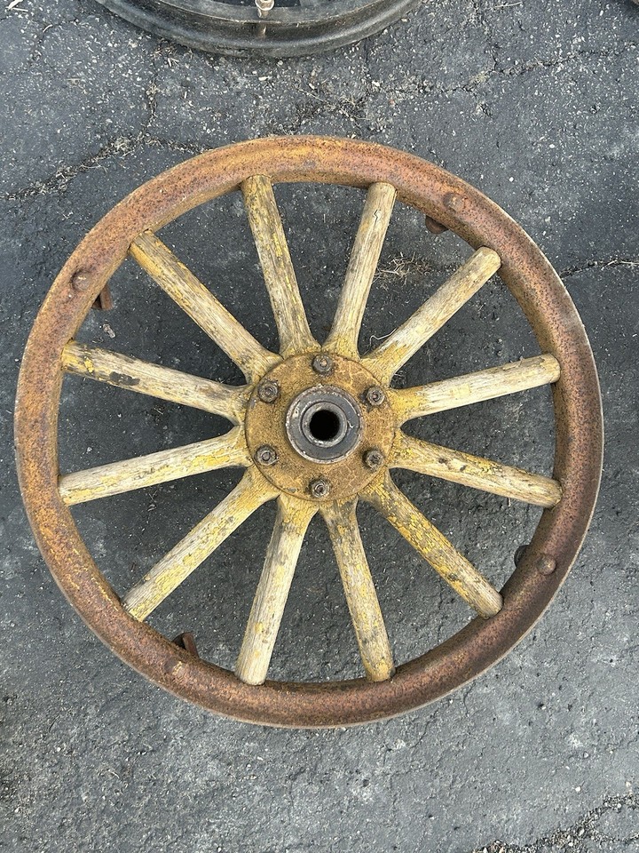 Pair Antique Ford Model T Wheel Hub 23" Diameter 12-Spoke Wood | eBay