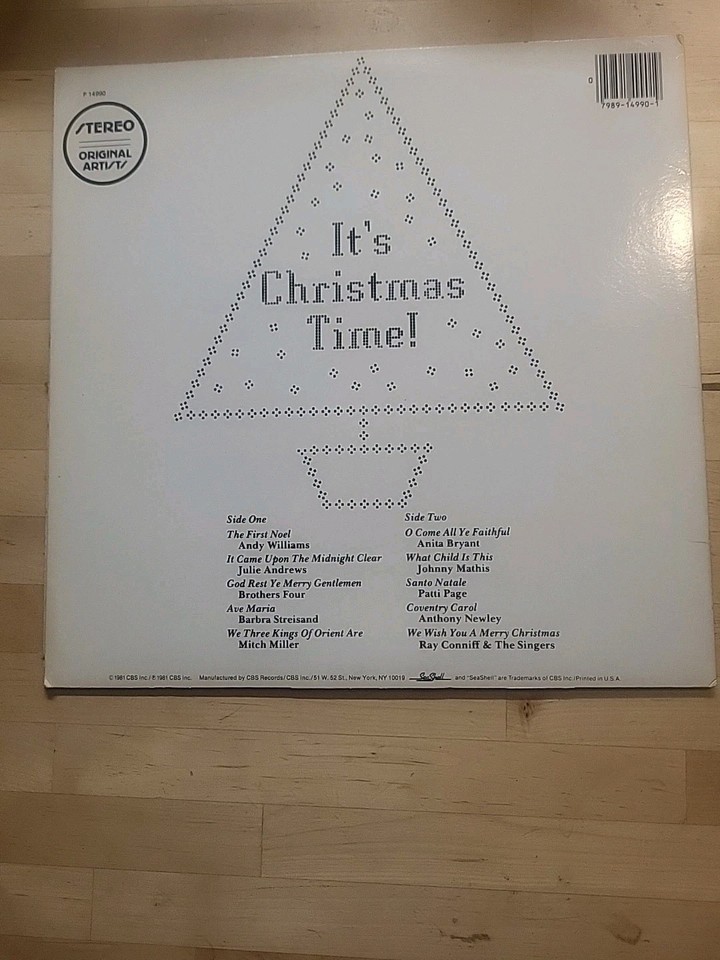 It’s Christmas Time! Album Various LP Columbia CSP Stereo Holiday 1981 ...