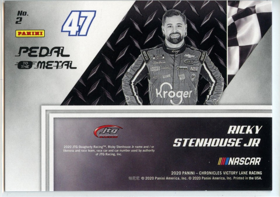 2020 Panini Chronicles NASCAR Pedal to the Metal BLUE Ricky Stenhouse ...