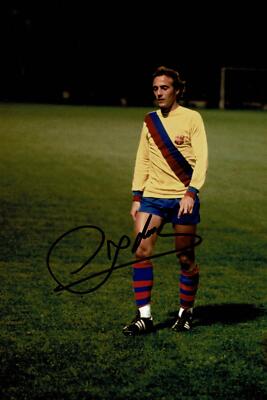 Johan Neeskens Signed 12X8 Photo Barcelona Genuine Signature AFTAL COA ...
