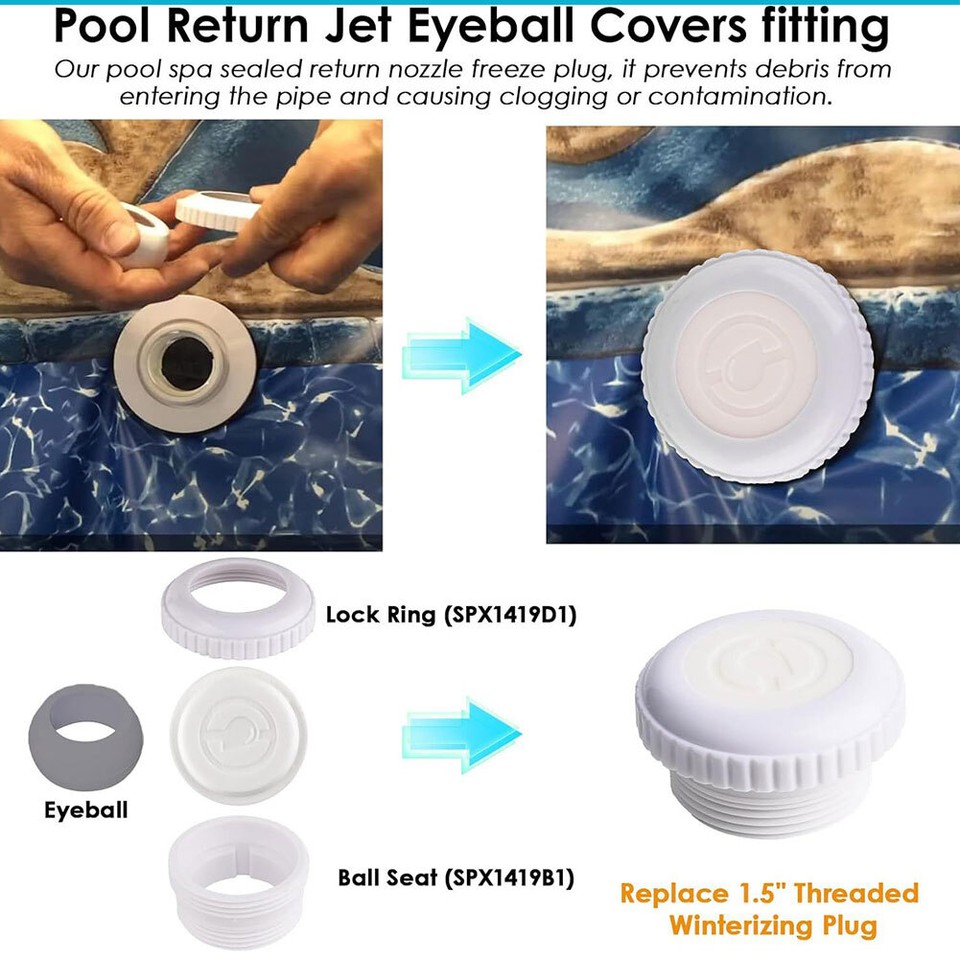 Pool Winter Return Jet Cover Plastic Pool Return Jet Plug for Hayward ...