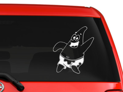 Patrick Star Spongebob car truck SUV window decal sticker 6" White | eBay