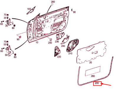 NEW MB C W205 FRONT LEFT DOOR CIRCUMFERENTIAL SEAL A2057270387 OEM | eBay