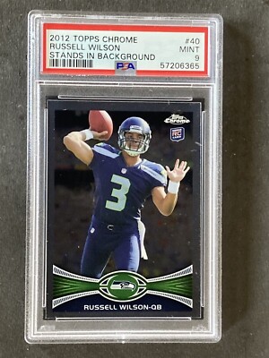 2012 Topps Chrome Russell Wilson RC Stands in Back MINT PSA 9 | eBay