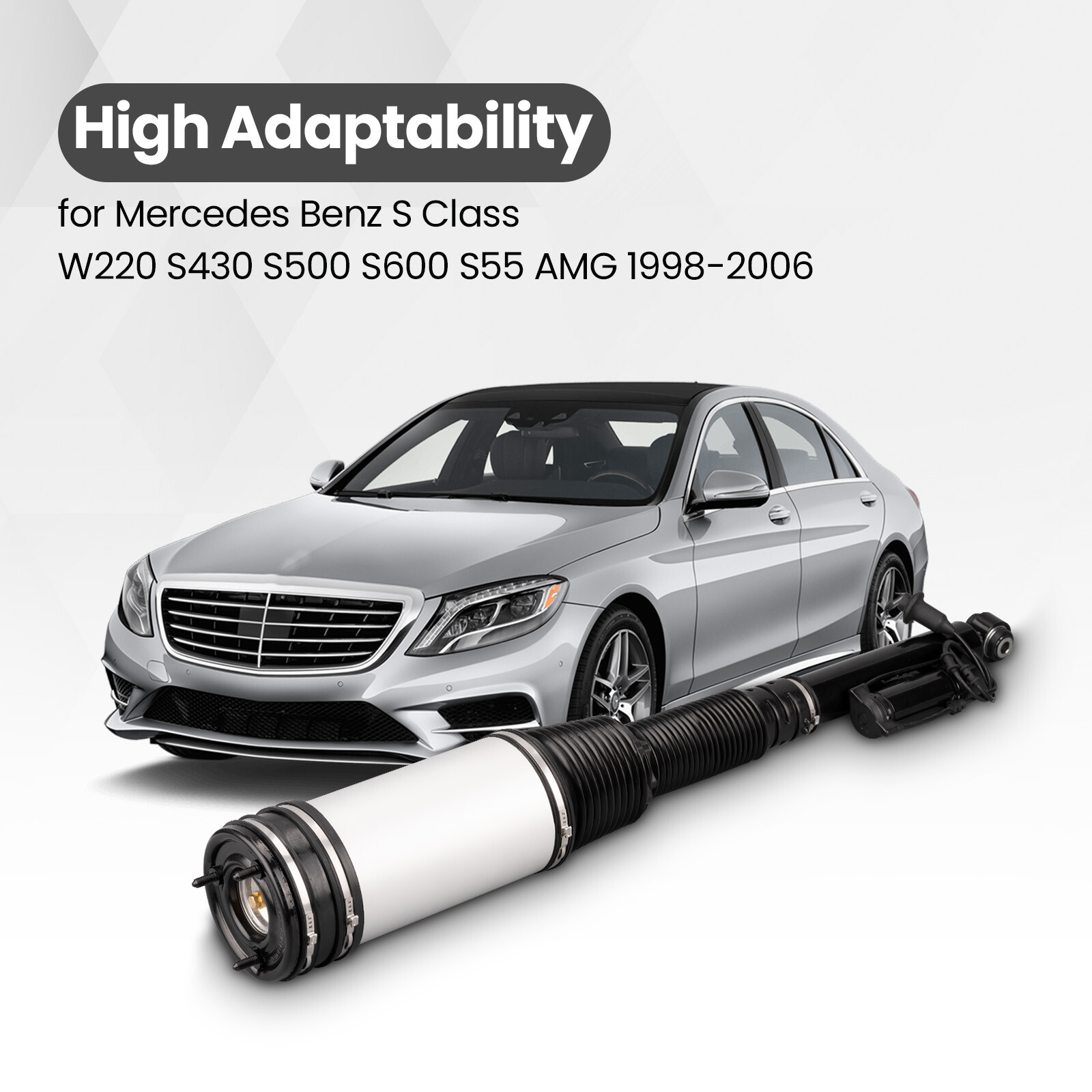 2x Rear Air Suspension Struts Shock for Mercedes S Class W220 S430 ...