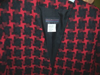TAN JAY/BRIGGS Red/Black Slacks and Jacket Set - SIZE 8 | eBay