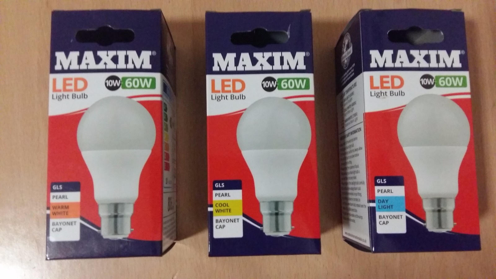 Maxim LED GLS Bulbs 6w 10w 16w BC B22 ES E27 Warm Cool Day White 40w ...