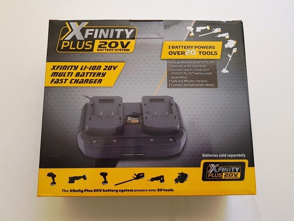 NEW TWIN XFINITY 20V LI-ION BATTERY CHARGER for WORKZONE,FERREX ...