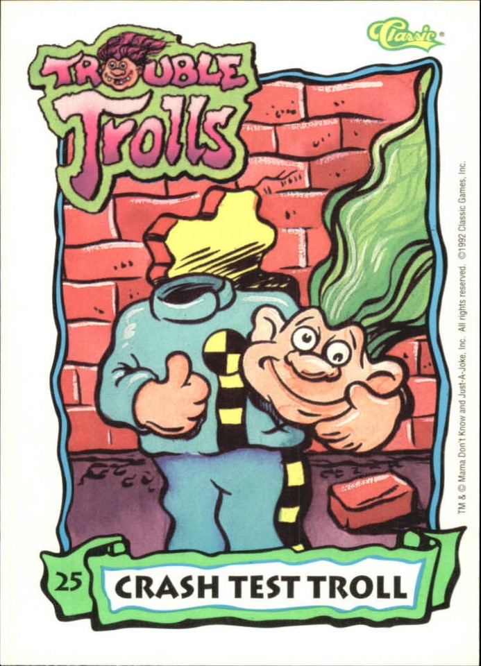 1992 Trouble Trolls #25 Crash Test Troll | eBay