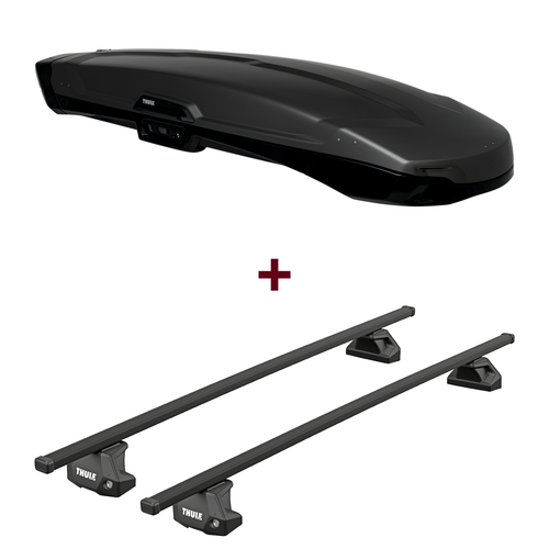 Dachbox Thule Vector Alpine + Dachträger Thule für Porsche Cayenne 9PA ...