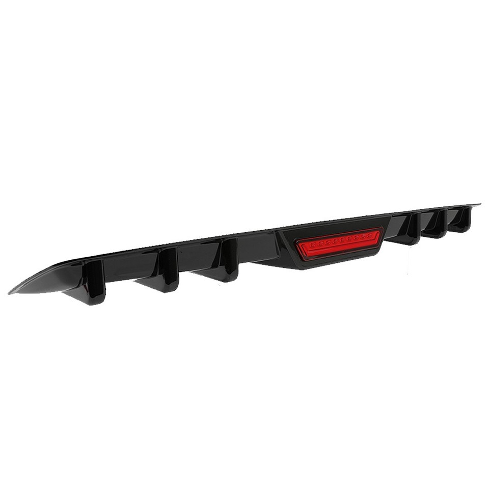 Rear Bumper Diffuser w/ LED Tail Brake Light Glossy For Infiniti G35 ...