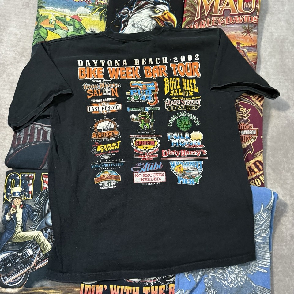 Vintage Lot 10 Bike Week Harley Shirts Wholesale Bundle Bike Week Biker ...