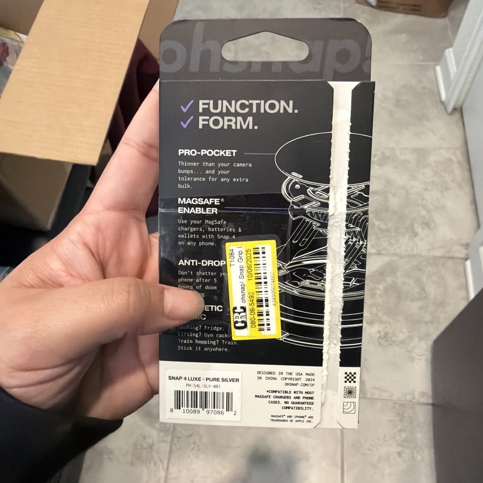 ohsnap! Snap 4 Luxe Magnetic Phone Grip - Ultra Thin, Fits Any | eBay