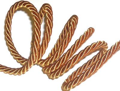 SILKY DARK GOLD PIPING/EDGING ROPE, 6MM CORD, X2 METRES ART 23150 | eBay