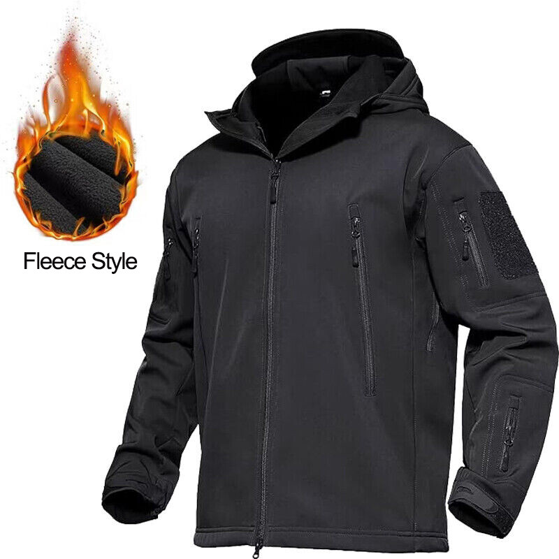 Tactical Jacket Mens Waterproof Military Coat Soft Shell Work ...