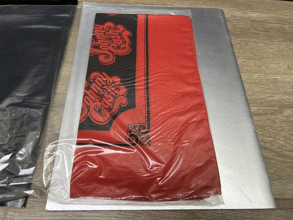 Johnny Cash Silver Publication Booklet Paper Clippings Bandana Tickets ...