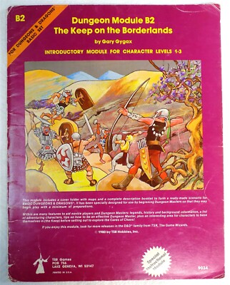 1st PRINT Dungeons & Dragons MODULE B2 Keep On Borderlands RARE 9034 | eBay