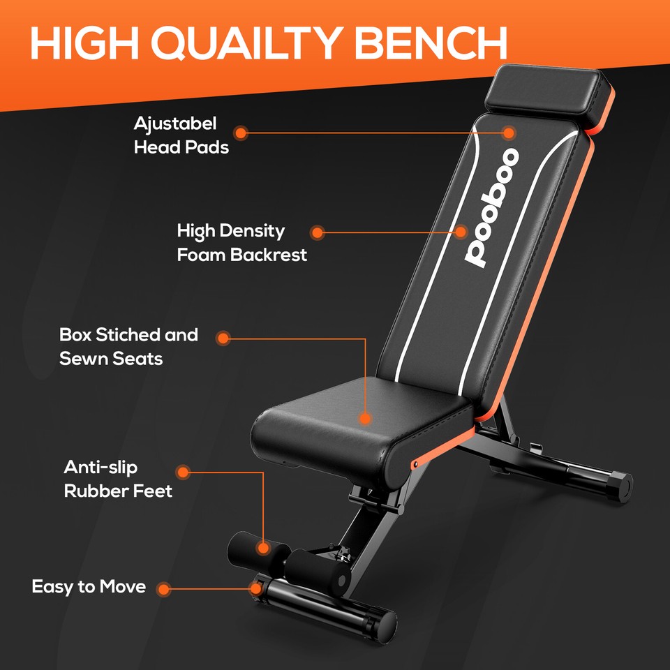 Indoor Adjustable Weight Bench Incline Bench Decline Full Body Workout ...