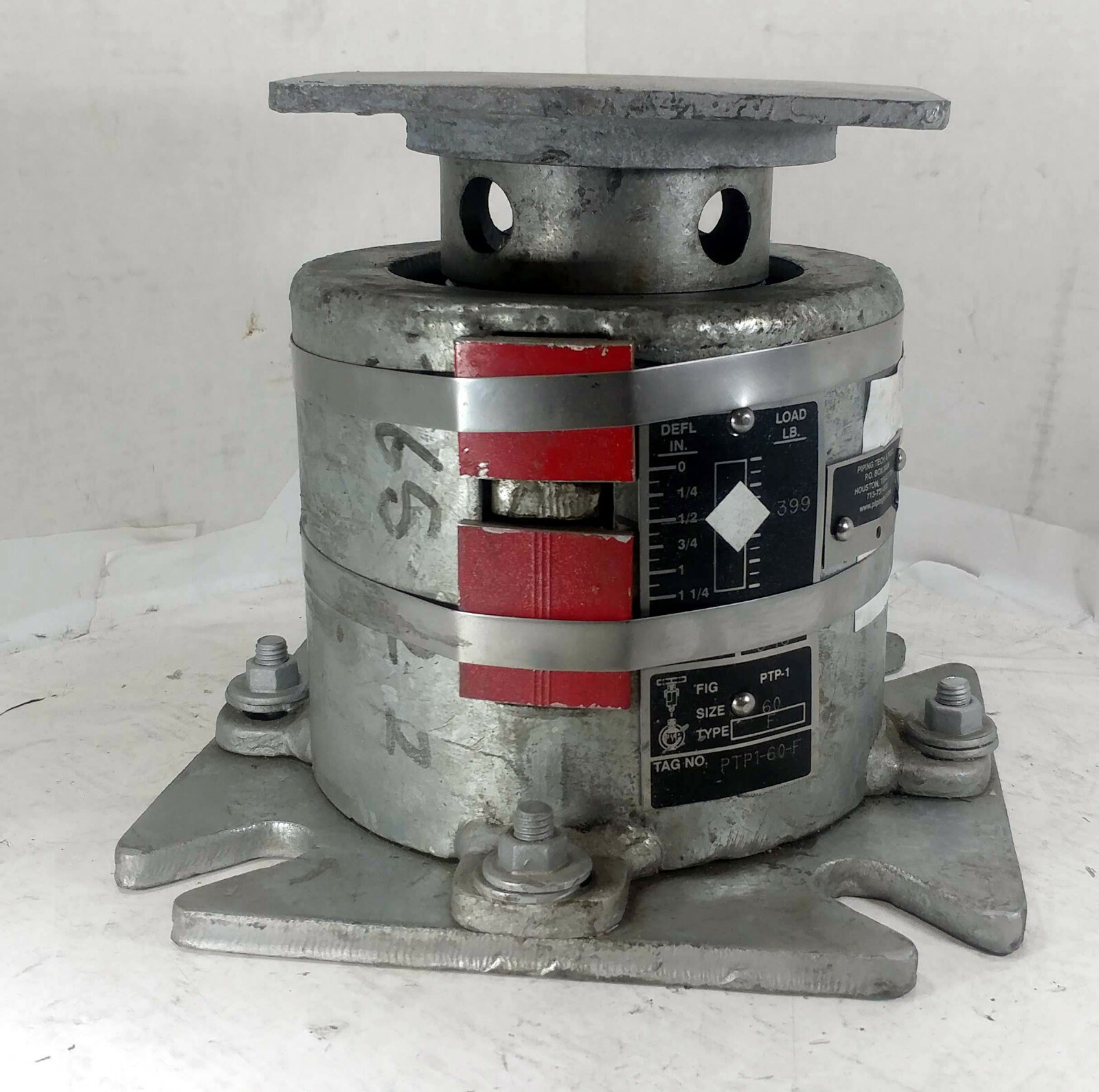 1 NEW PIPING TECH PTP1 VARIABLE SPRING SUPPORT TYPE F SIZE 60 NNB ...