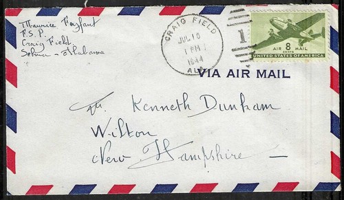 1944 Cover Craig Air Field, Selma AL to Wilton New Hampshire | eBay