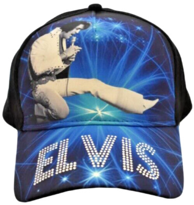 Elvis Presley Hat - Adjustable - Name in Rhinestone - Cap - NEW | eBay