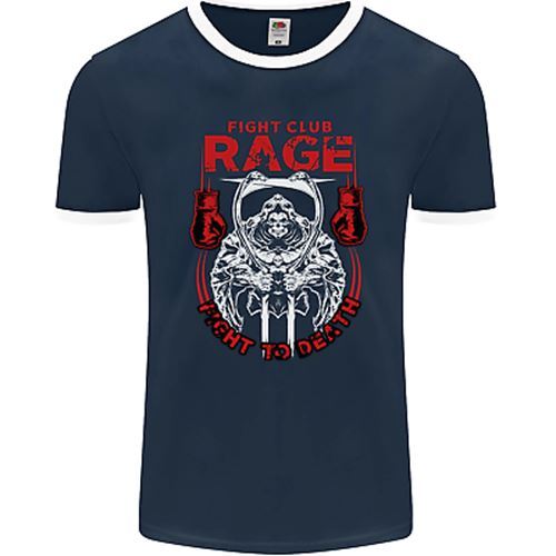 Fight Rage MMA Mixed Martial Arts Muay Thai Mens Ringer T-Shirt FotL | eBay