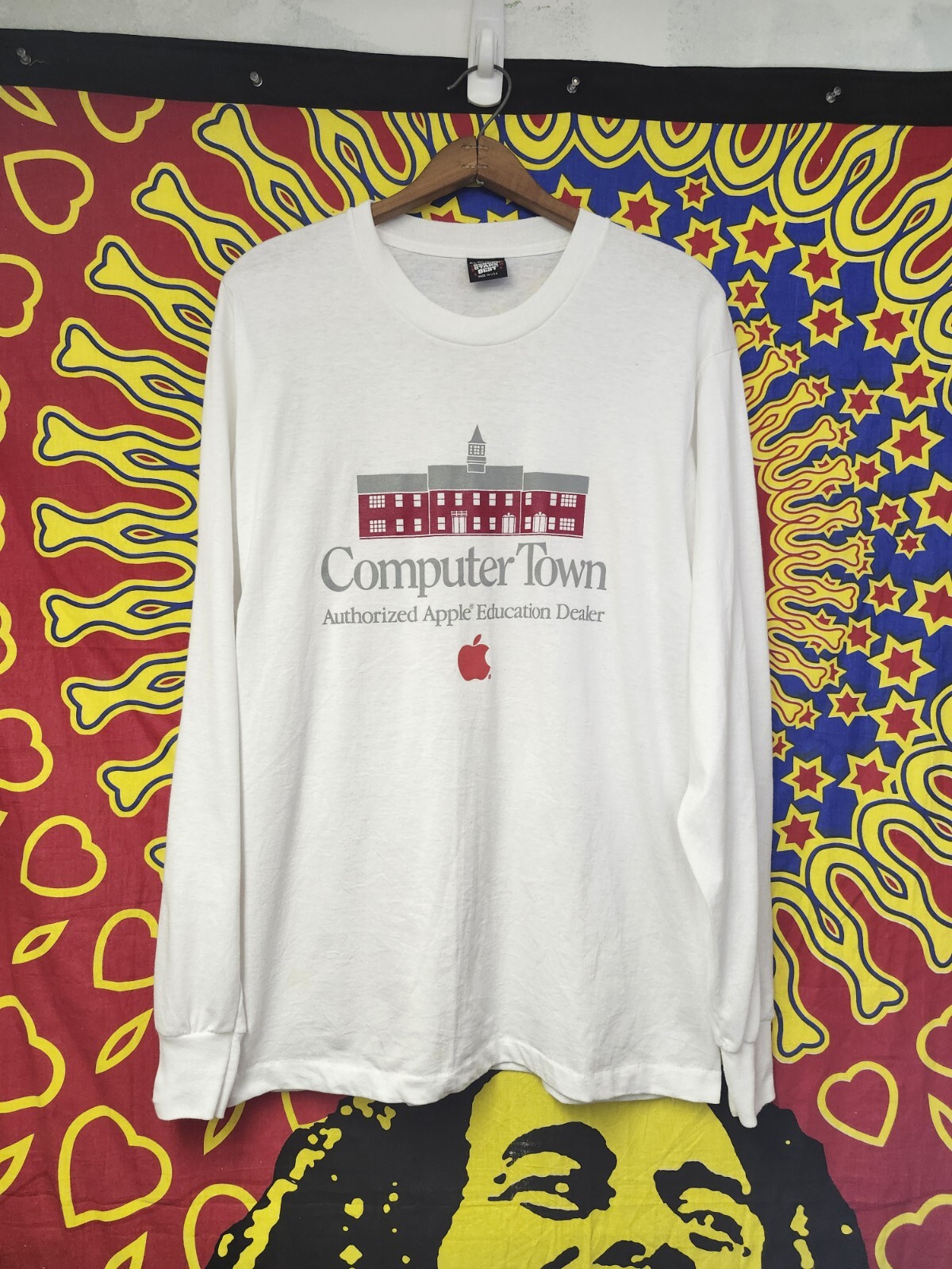 Vintage 80's Apple Computer Town Promo Long Sleeve TS… - Gem