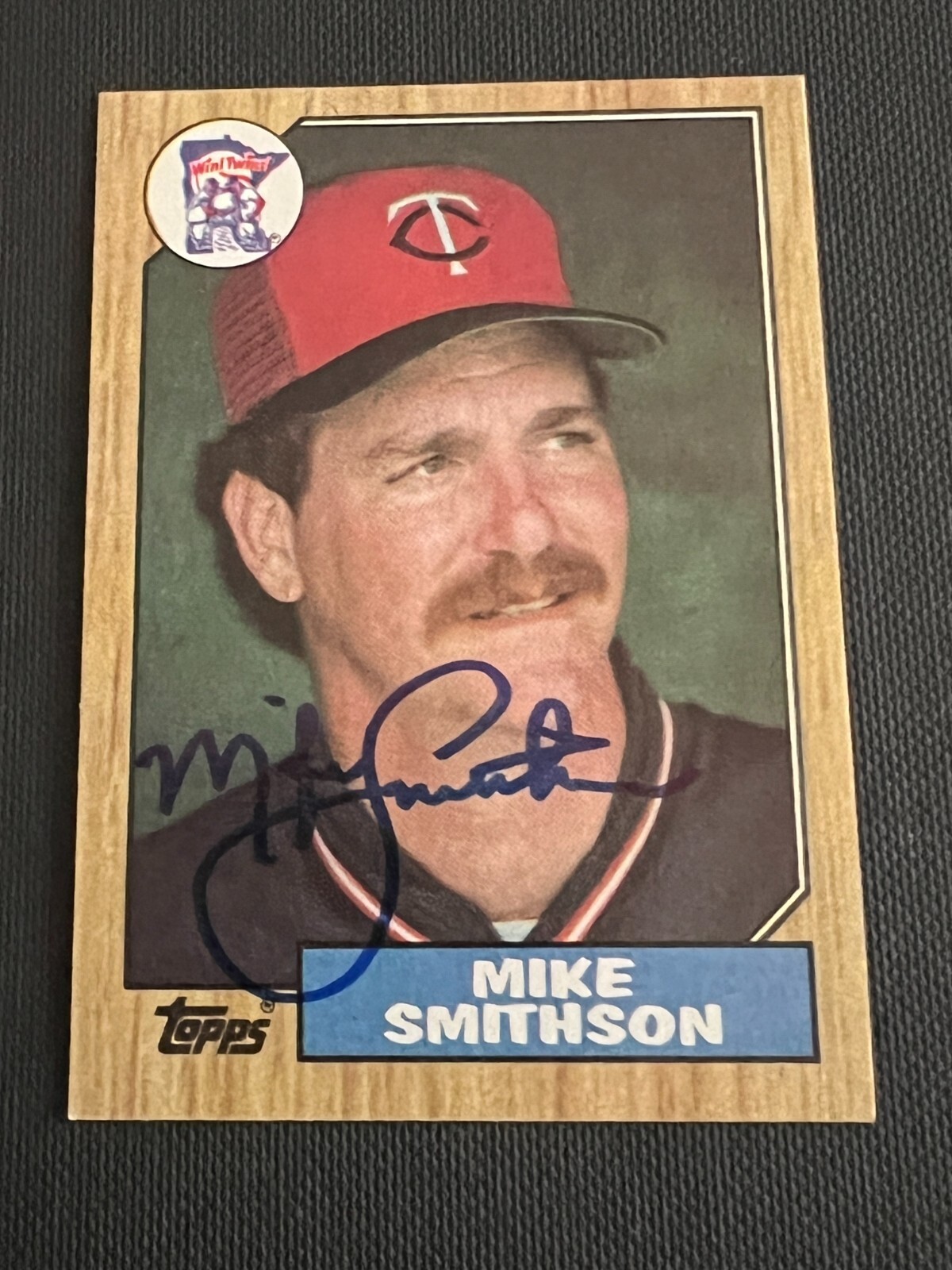 Mike Smithson Signed 1987 Topps Card Auto Minnesota Twins Autograph ...