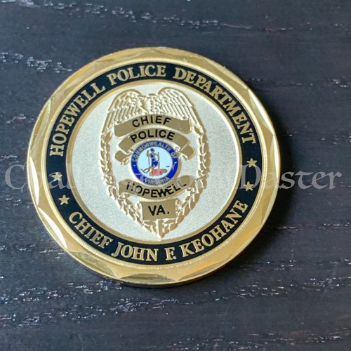 E75 Virginia State Hopewell Police Department Chief Challenge Coin | eBay