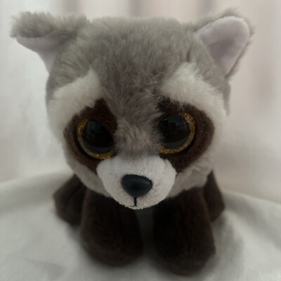 TY Beanie Baby Boos BANDIT THE GREY RACCOON Authentic Plush Stuffed toy ...