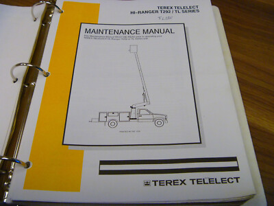 Terex Telelect Hi Ranger T292 TL Series TL38P Bucket Truck Maintenance ...