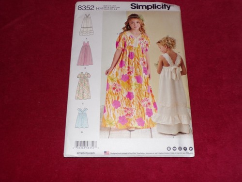 💐 SIMPLICITY #8352 - GIRLS PRETTY BOHO MISS. COTTAGECORE DRESS PATTERN ...