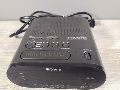 Sony ICF-C218 Dream Machine Alarm Clock Radio With Auto Time Set Black ...