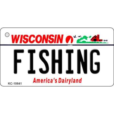Fishing Wisconsin License Plate Tag Novelty Key Chain KC-10641 | eBay
