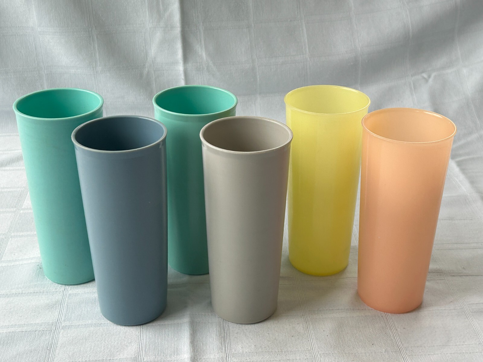 6 Vintage Tupperware 16 oz Drinking Glasses Different Finishes | eBay
