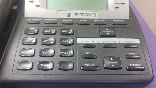 Teltronics IP210 Black IP 3 Line Office Phone With Power Supply for ...