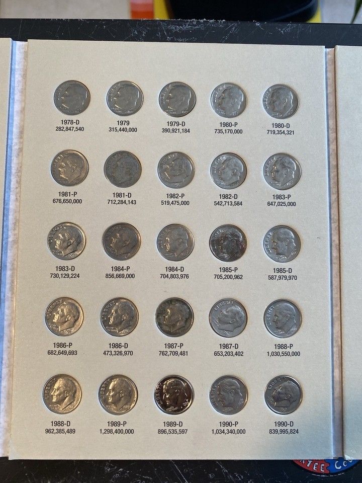 Roosevelt Dimes Complete Set 1965 To 1999 | eBay
