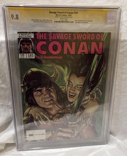 Savage Sword Of Conan # 141 CGC 9.8 Signature Series Chuck Dixon White ...